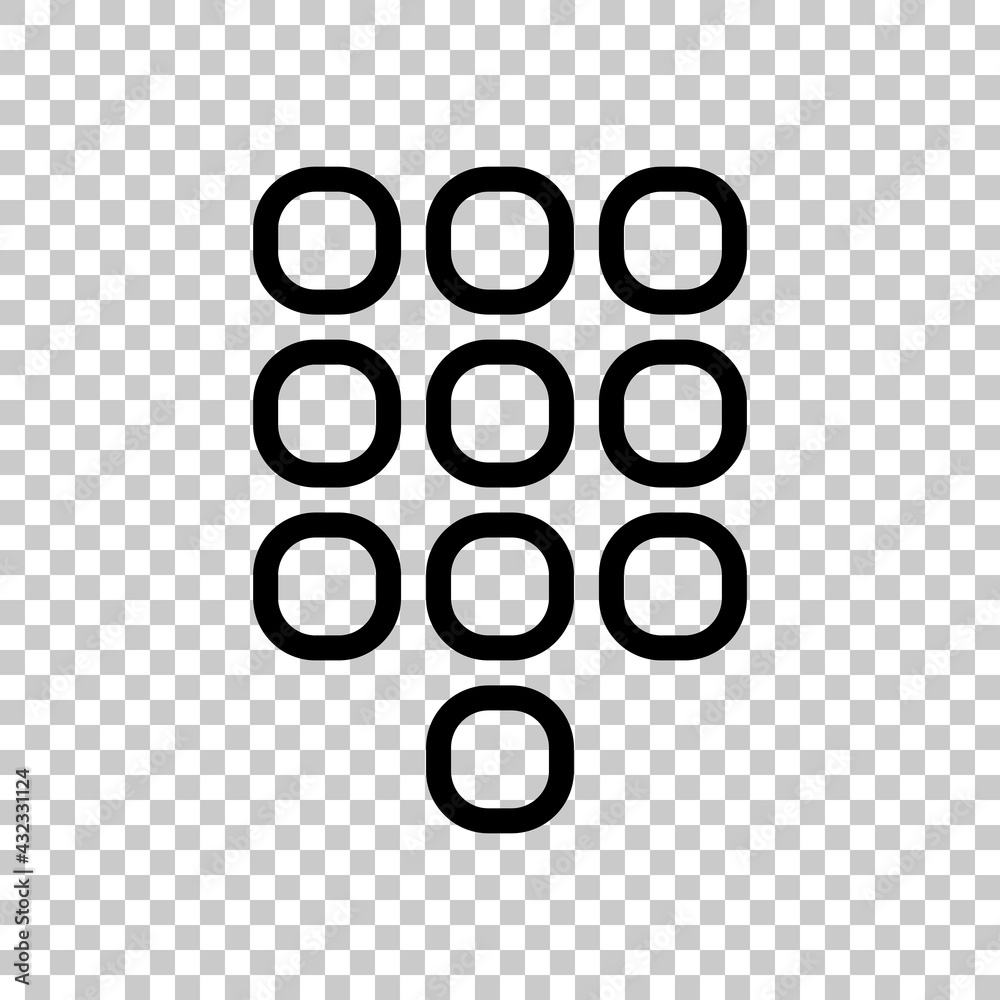 Call icon, logo of main mobile app. Black editable linear symbol on ...