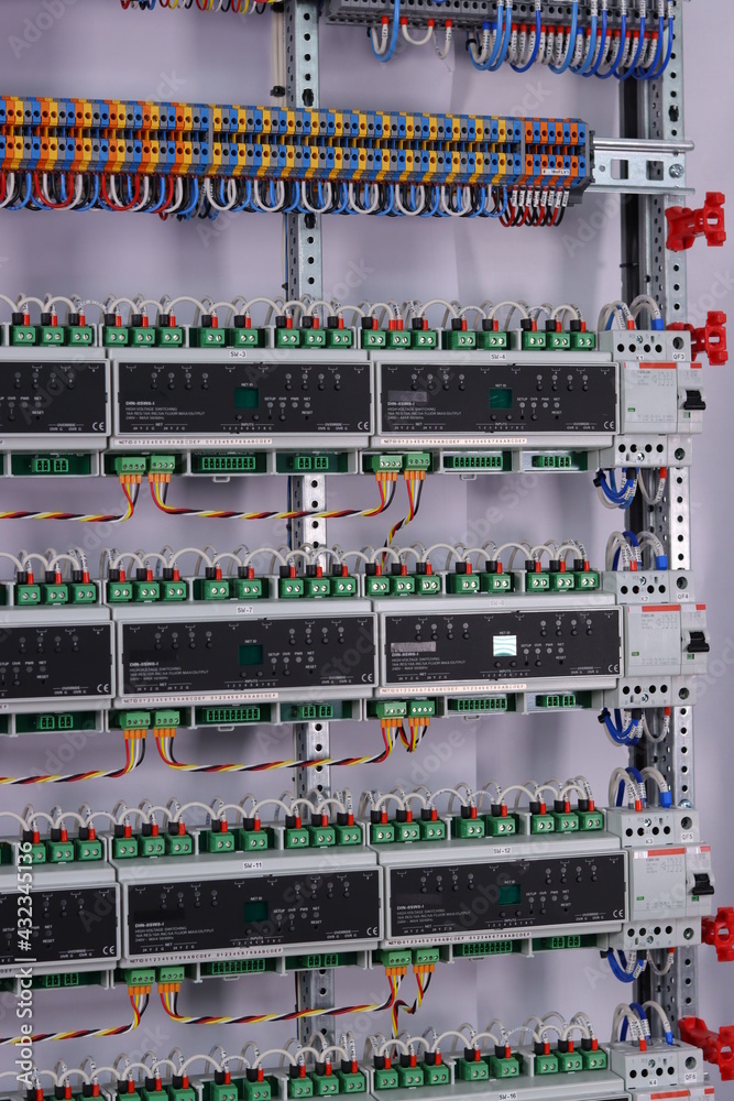 Electrical panel for the Smart Home system. Automation units. Pass ...