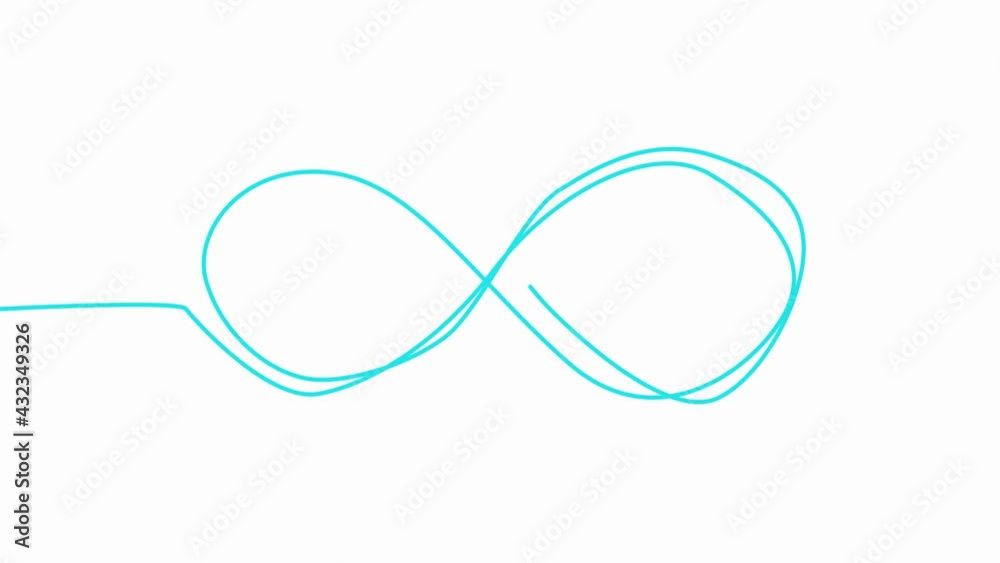 Self draws animation infinity sign one line. Infinity eternity symbol ...