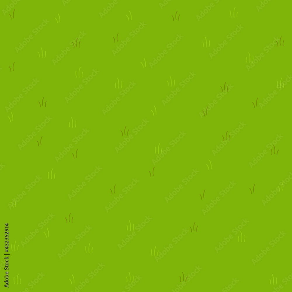 Cartoon grass vector flat pattern Stock Vector | Adobe Stock