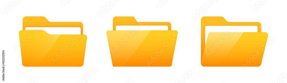 Flat folder icon vector illustration Stock Vector | Adobe Stock