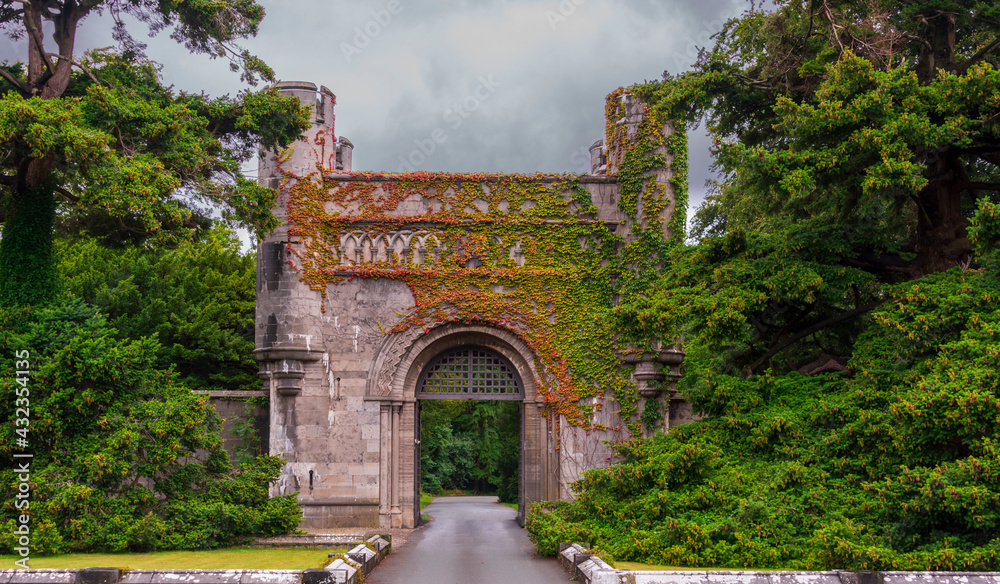 Welsh castle fortress gate entrance Stock Photo | Adobe Stock