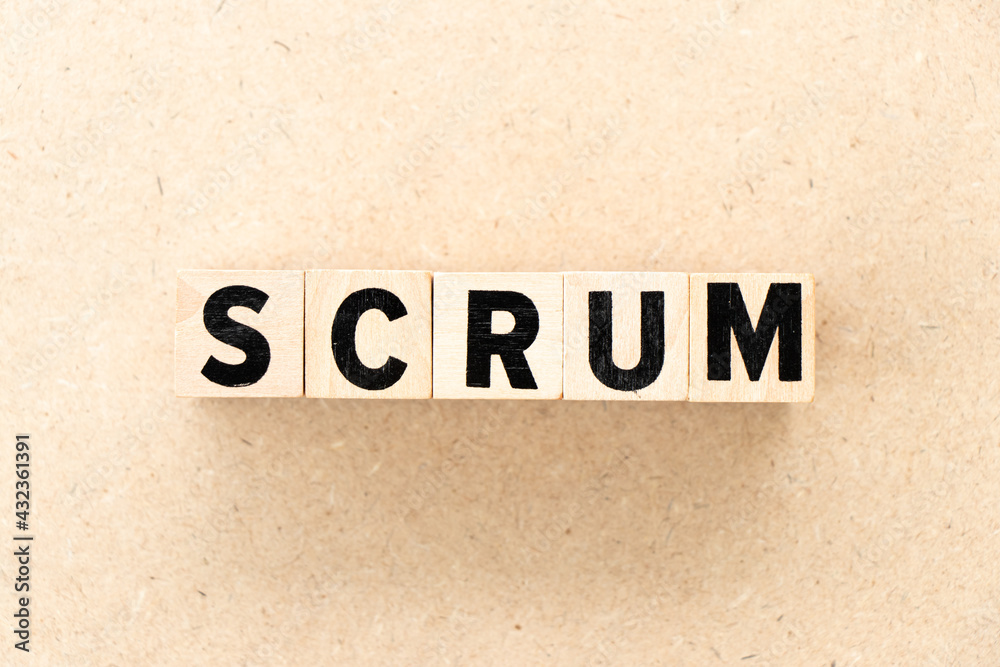 Alphabet letter block in word scrum on wood background Stock Photo ...