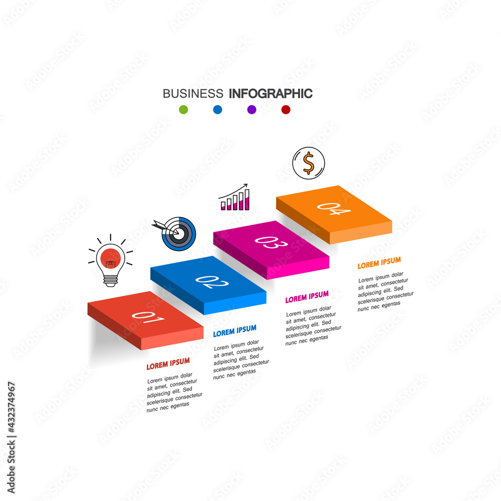Infographic vector, graph. presentation. Business concepts, parts ...