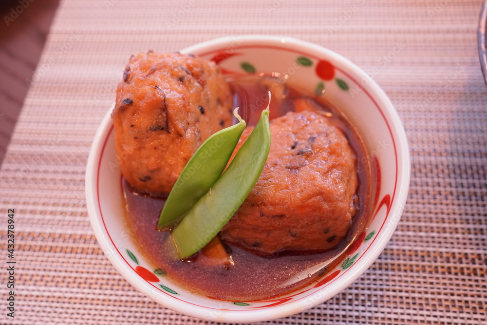 Japanese Food, Ganmodoki, Deep-Fried Tofu mixed with Vegetable - 日本食 ...