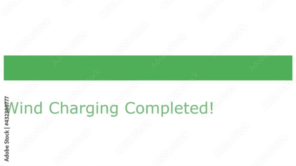 Wind Charging Battery Station Graphic. Offshore Wind Farm Power Charge ...