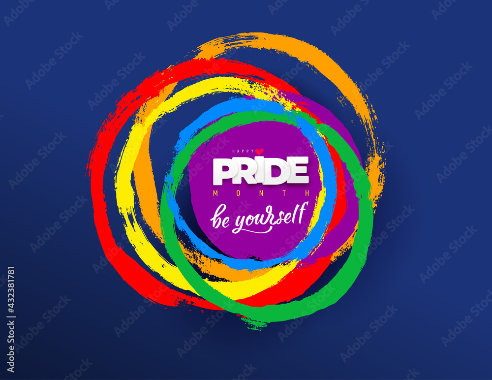 LGBT Pride Month in June. Lesbian Gay Bisexual Transgender. Celebrated ...