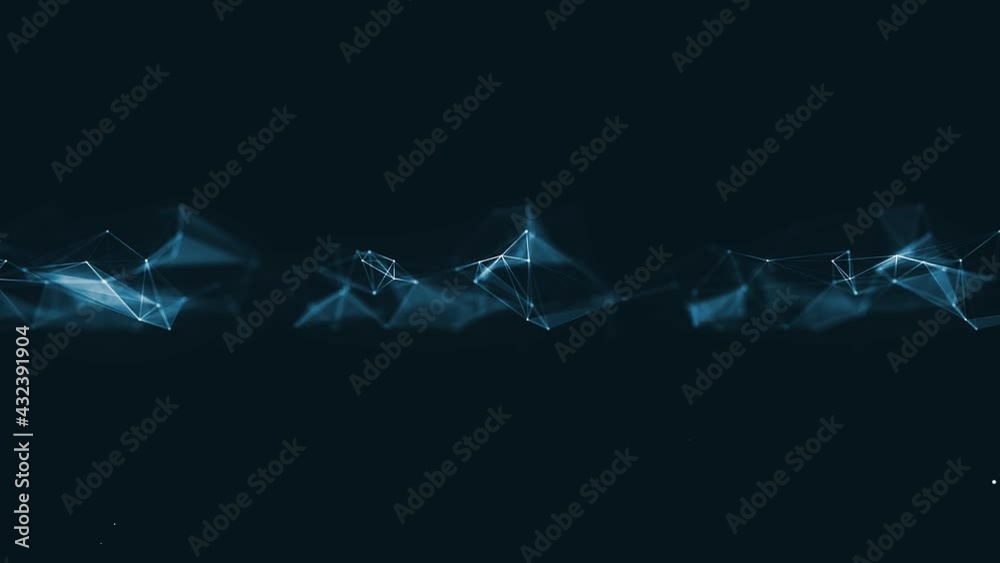 Abstract Plexus Geometrical Background Loop/ 4k animation of an abstract plexus shape technology ...