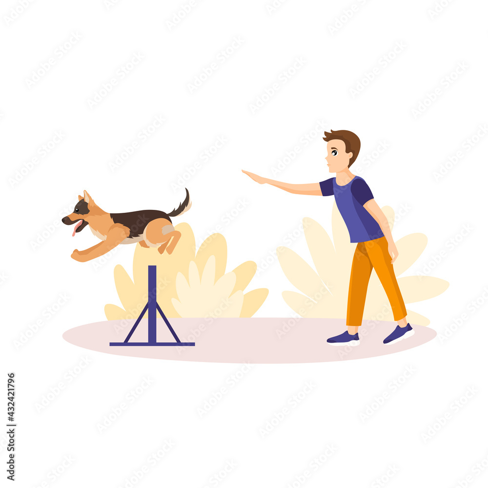 Dog Agility Cartoon