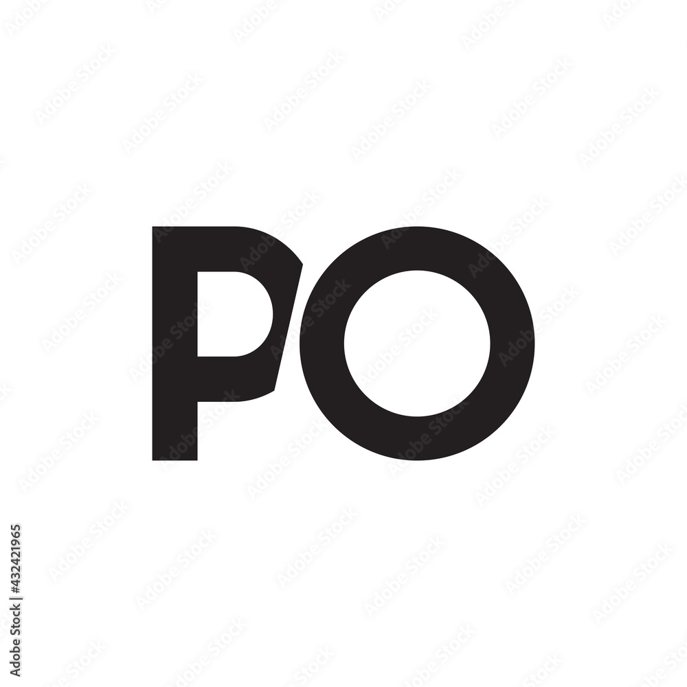 po initial letter vector logo Stock Vector | Adobe Stock