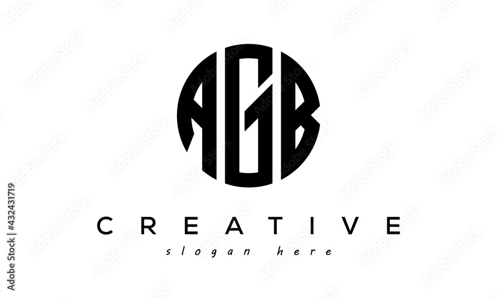 Letters AGB creative circle logo design vector Stock Vector | Adobe Stock