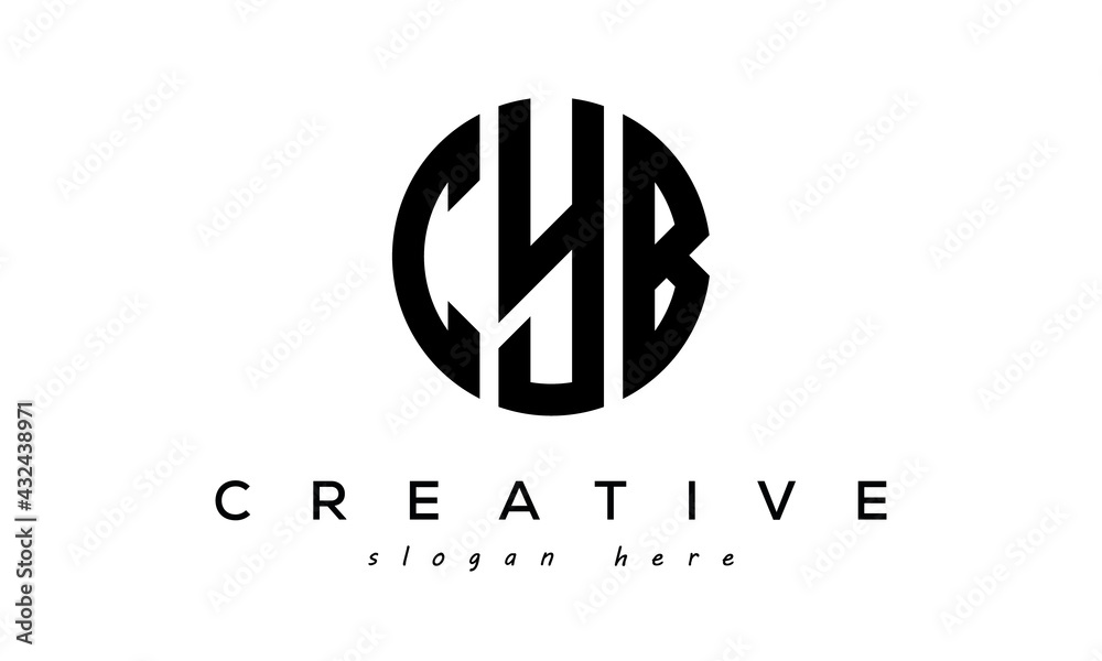 Letters CYB creative circle logo design vector Stock Vector | Adobe Stock