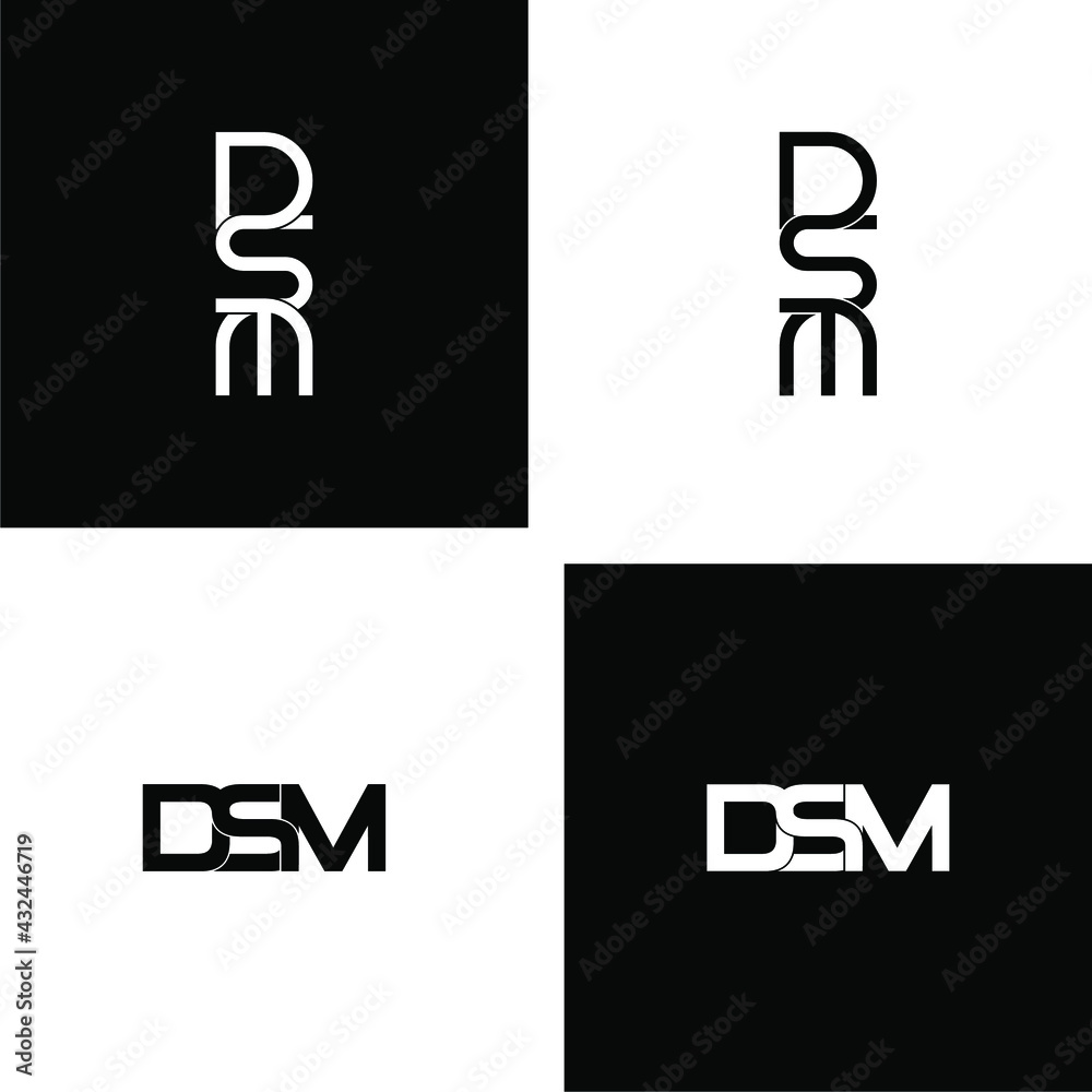 dsm letter original monogram logo design Stock Vector | Adobe Stock