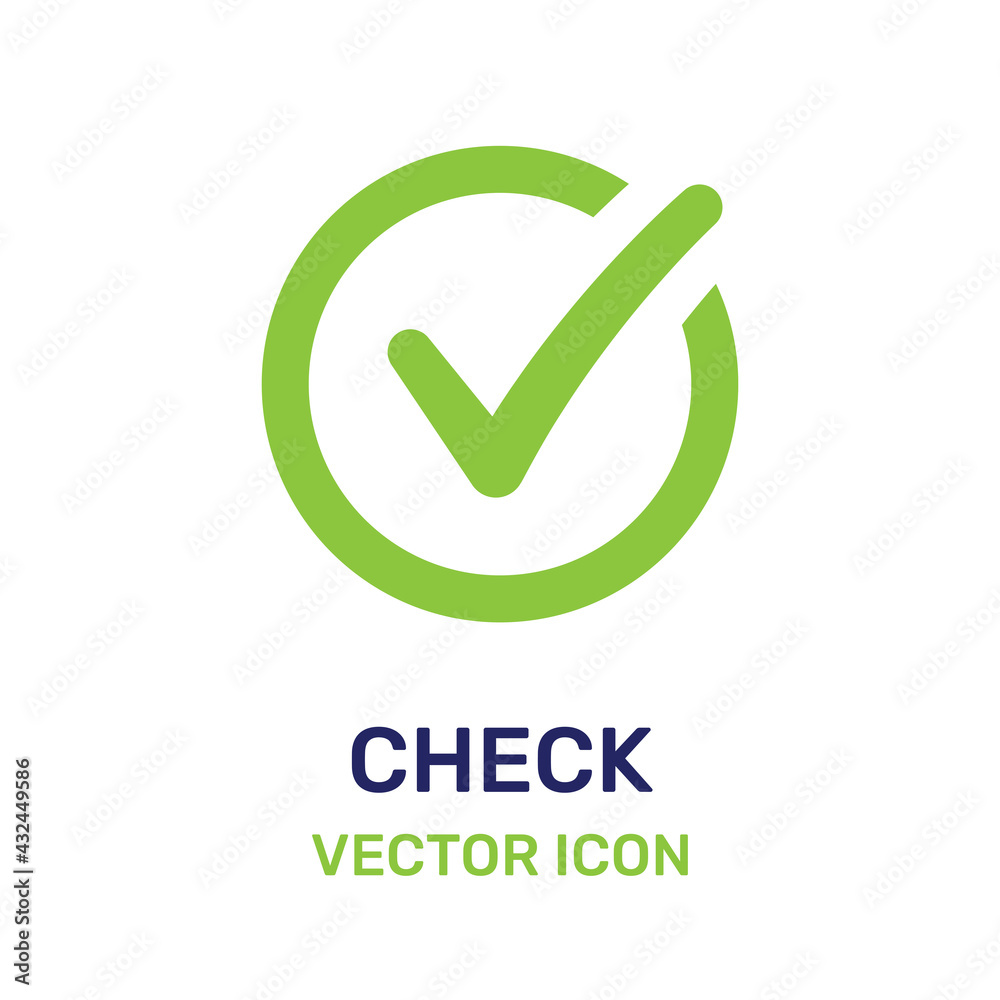 Green tick icons. Check mark isolated on white background. Stock Vector ...