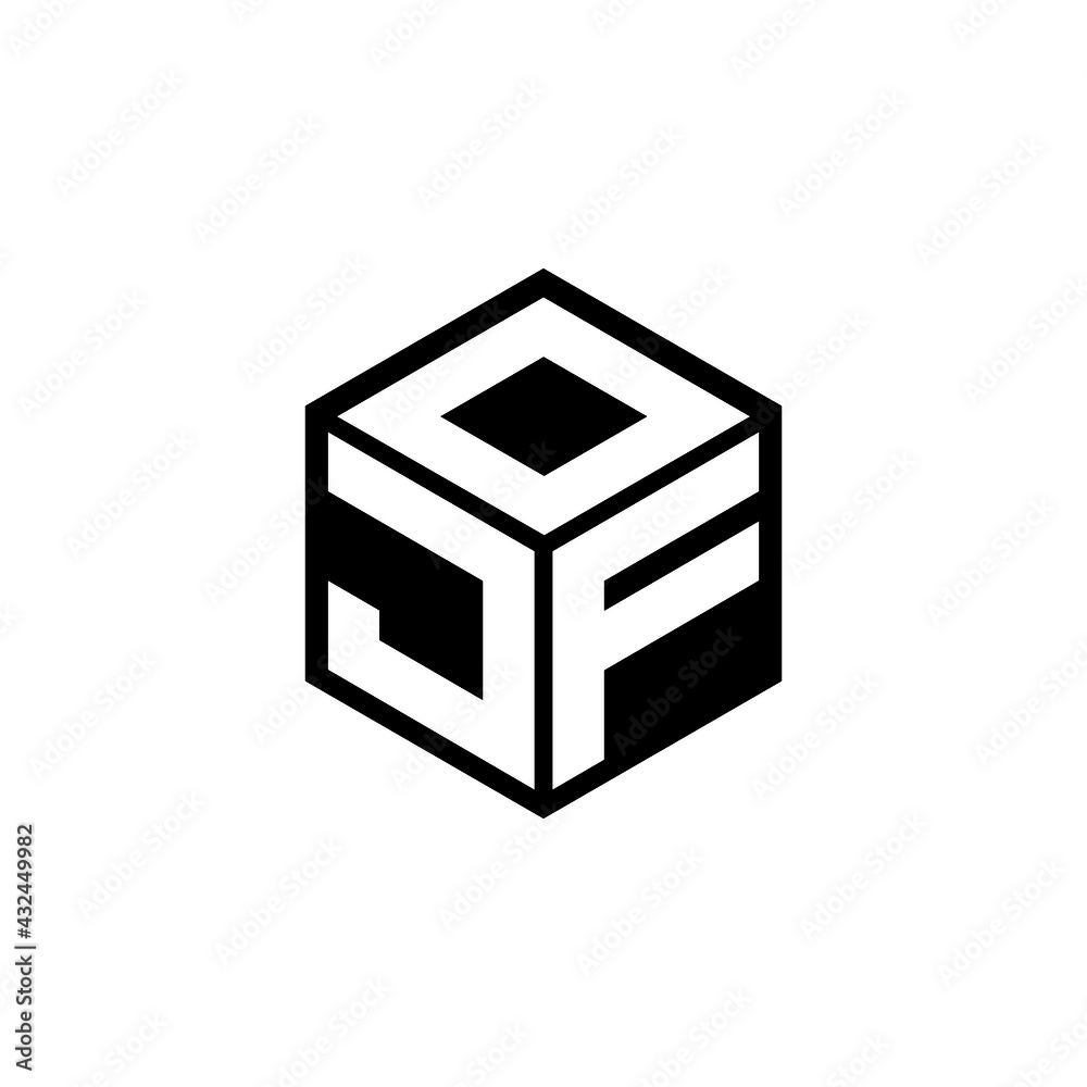 JFD letter logo design with white background in illustrator, vector ...