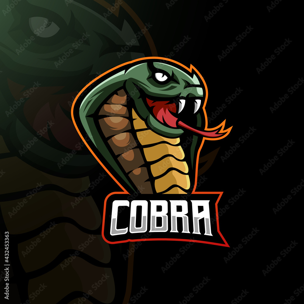 Cobra mascot logo design vector with modern illustration concept style ...