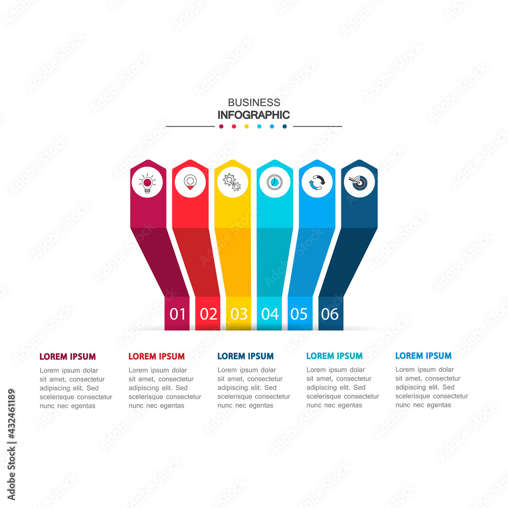 Infographic vector, graph. presentation. Business concepts, parts ...