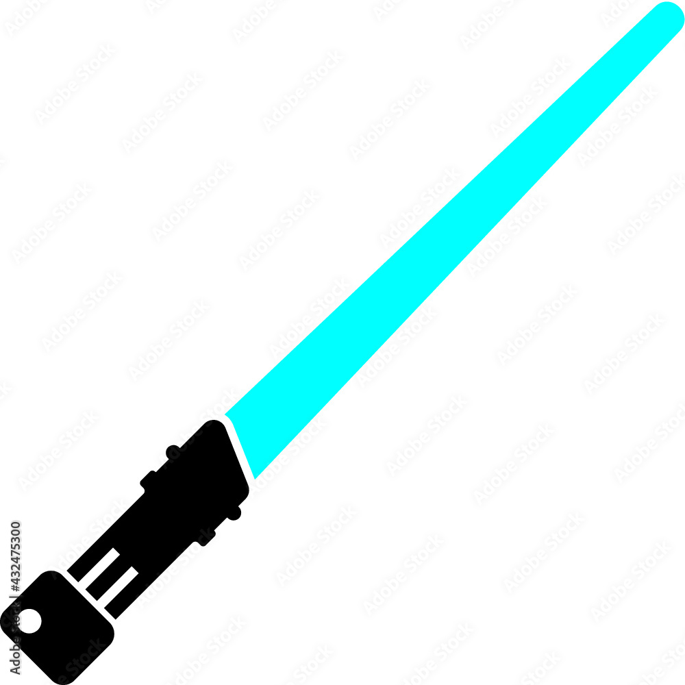 Vector illustration of the lightsaber Stock Vector | Adobe Stock