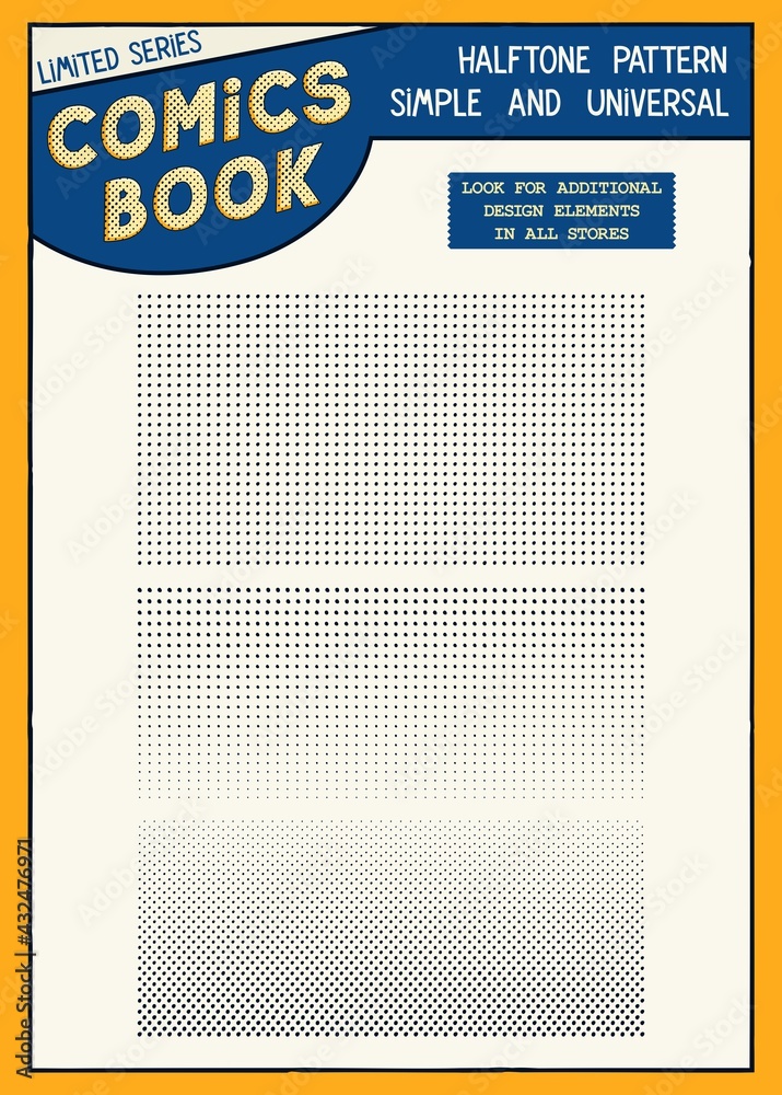 Set of Comics halftone patterns. Classic comic book design elements ...