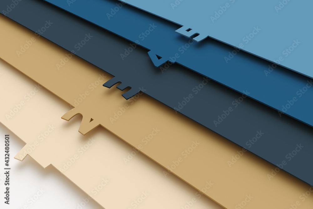 Numbered fields from 1 to 5 to fill with text. Volumetric forms. Stock ...