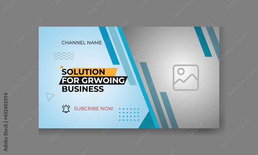 Editable video thumbnail design. modern Video cover photo fully ...