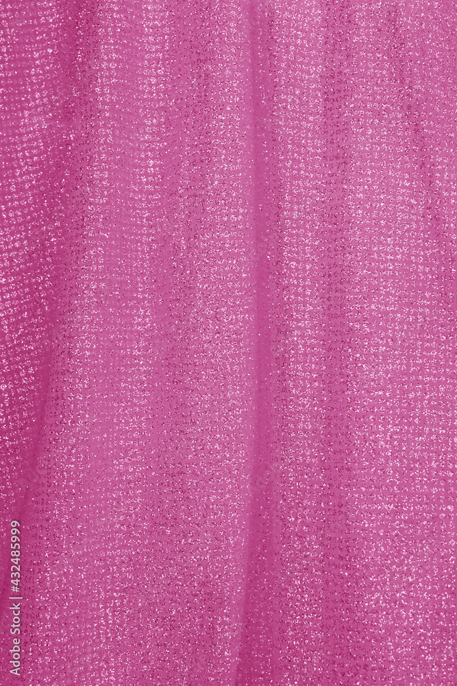 Beautiful folds of shiny pink fabric. Textile texture. Stock Photo ...