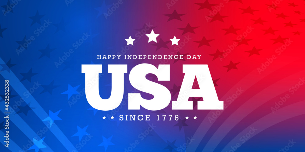 Celebrating the USA, Independence day since 1776 on USA stars and ...