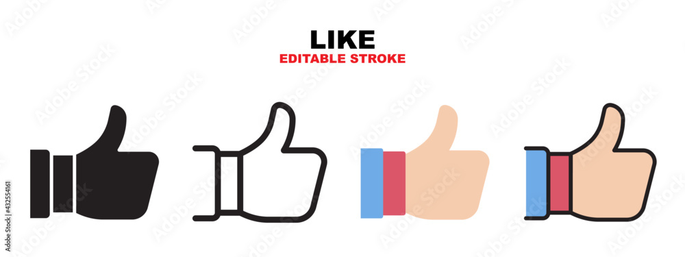 Like icon set with different styles. Icons designed in filled, outline ...