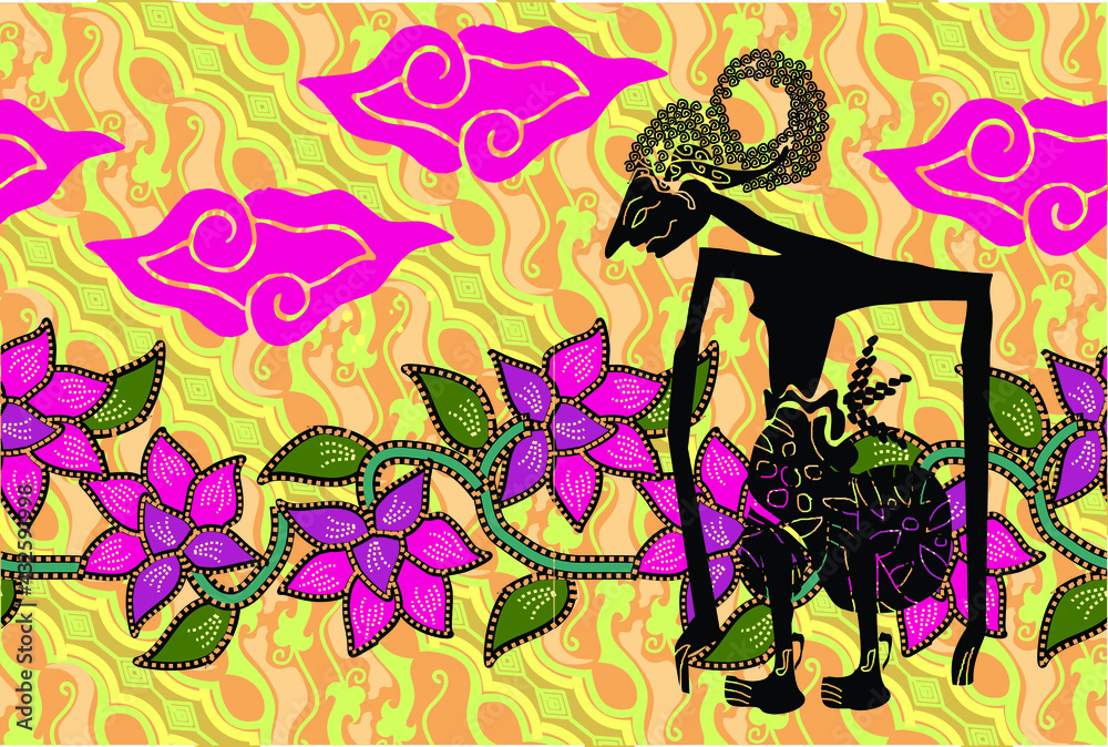 Indonesian batik motifs by displaying a very distinctive wayang kulit ...
