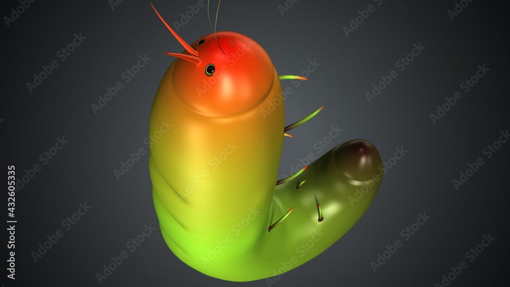 3d illustration of butterfly life cycle stages anatomy. Stock ...
