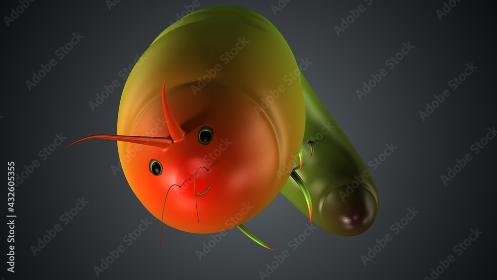3d illustration of butterfly life cycle stages anatomy. Stock ...