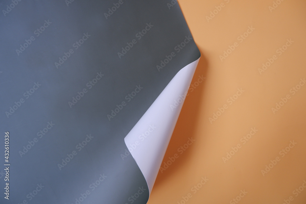 Layered rolling color papers. color layout for design, banner, and ...