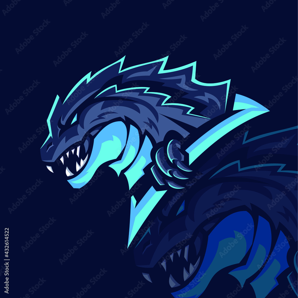 Godzilla E sport logo Team Stock Vector | Adobe Stock