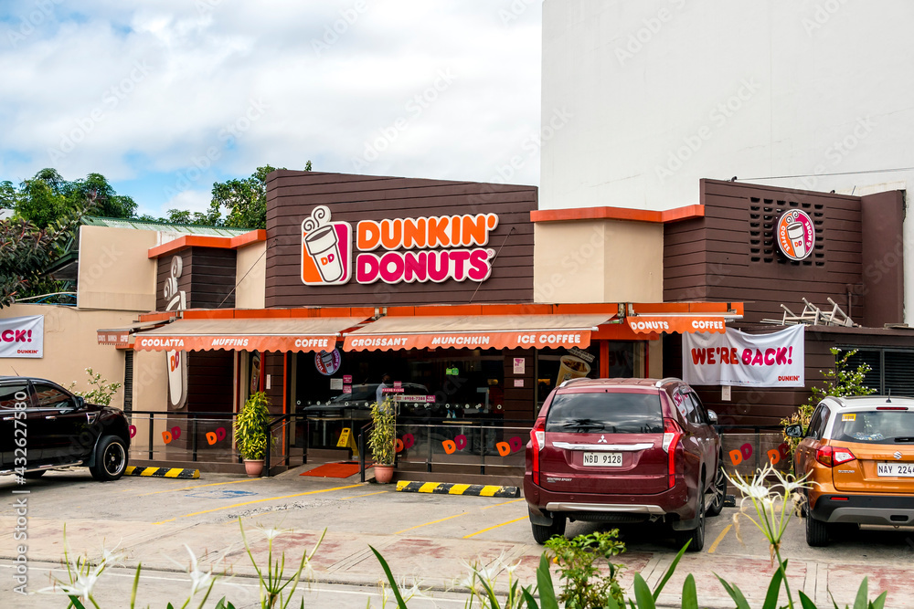 Quezon City, Philippines - A standalone Dunkin Donuts branch along ...
