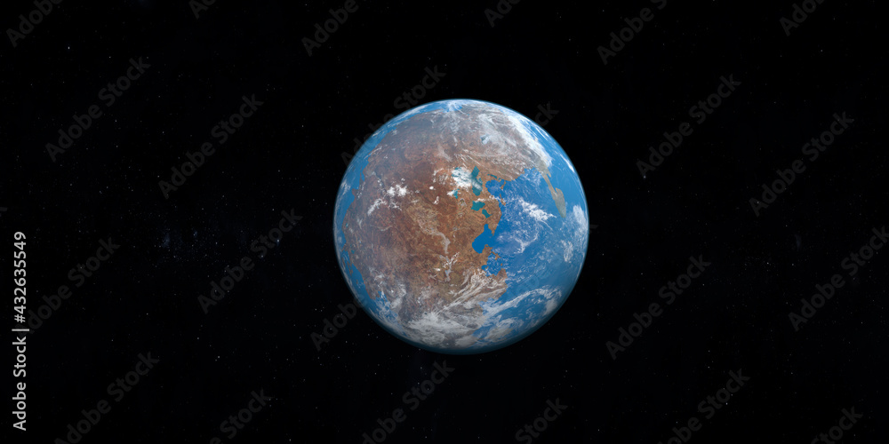 Ancient supercontinent Pangea or Pangaea in earth planet Stock ...