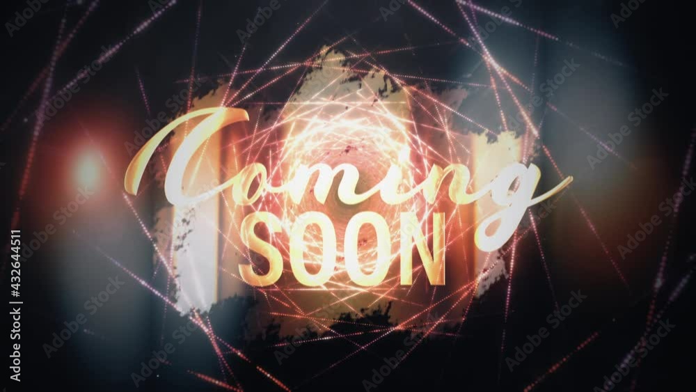 Coming Soon Cinematic Trailer Title Loop. 4K 3D render seamless loop ...