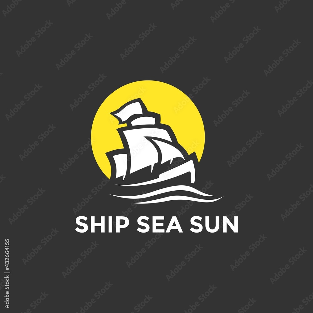 Silhouette of Dhow logo design, Traditional Sailboat from Asia Africa ...