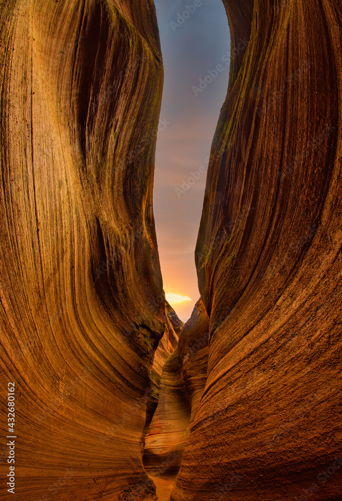 The texture of rocks in Yucha canyon in China. The place is names as ...