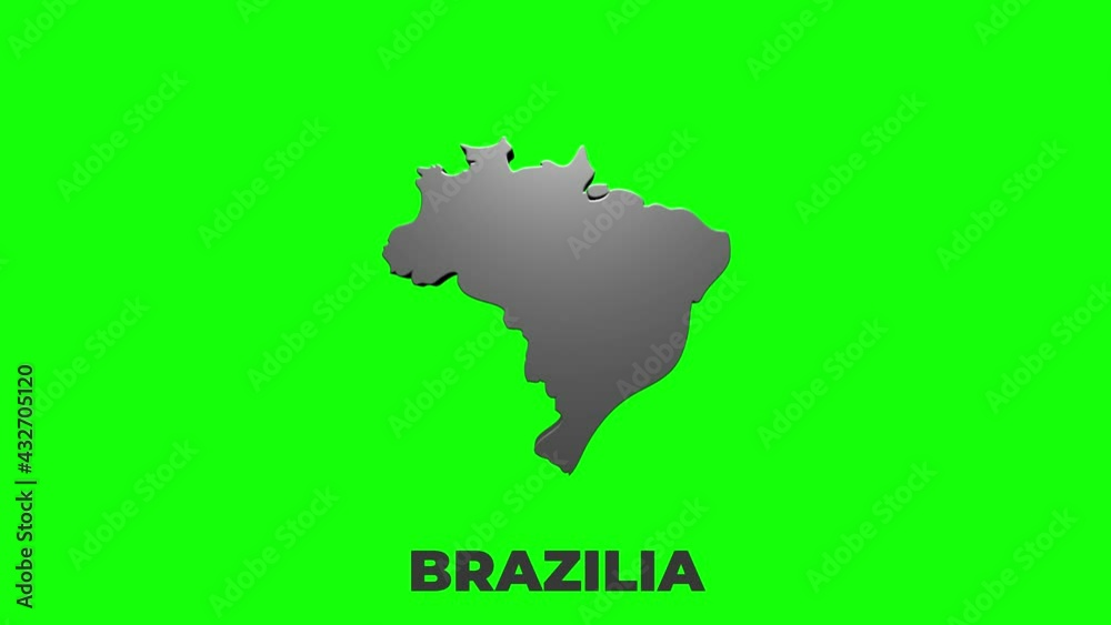 Brazil Map Showing Up Intro By Regions 4k animated Brazil map intro ...