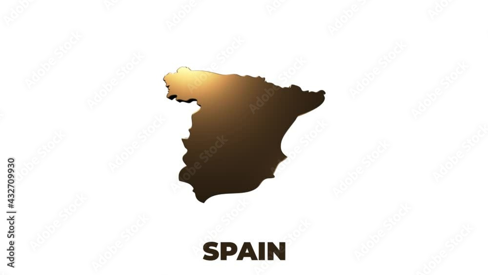 Spain Map Showing Up Intro By Regions 4k animated Spain map intro ...