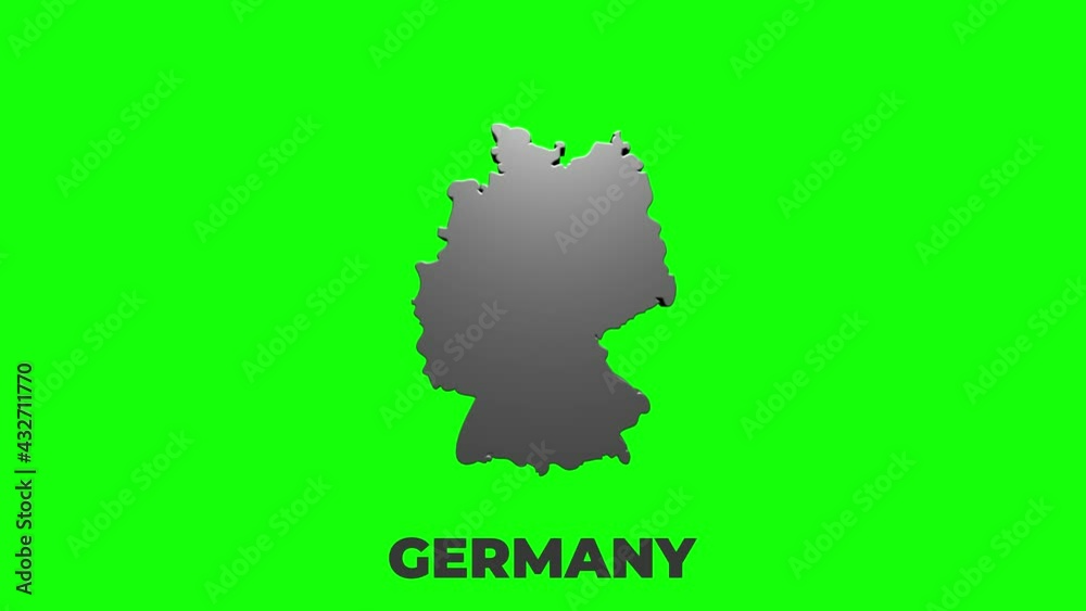 Germany Map Showing Up Intro By Regions 4k animated Germany map intro ...