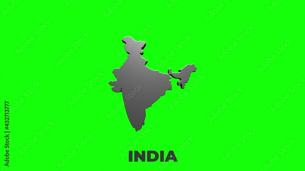 Video „India Map Showing Up Intro By Regions 4k animated India map ...
