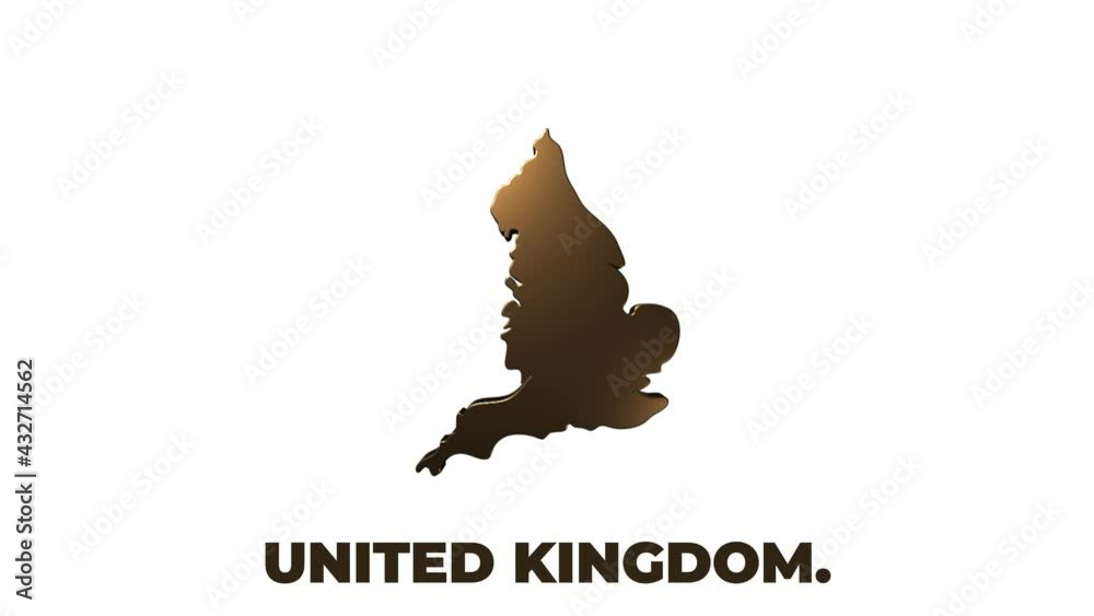 United Kingdom Map Showing Up Intro By Regions 4k animated United ...