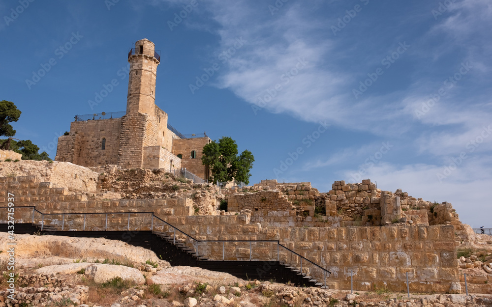 The Tomb of prophet Samuel. Traditional burial site of the biblical ...