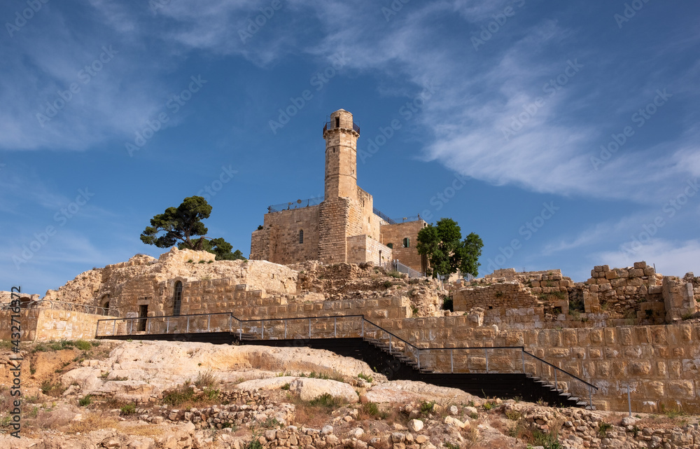 The Tomb of prophet Samuel. Traditional burial site of the biblical ...
