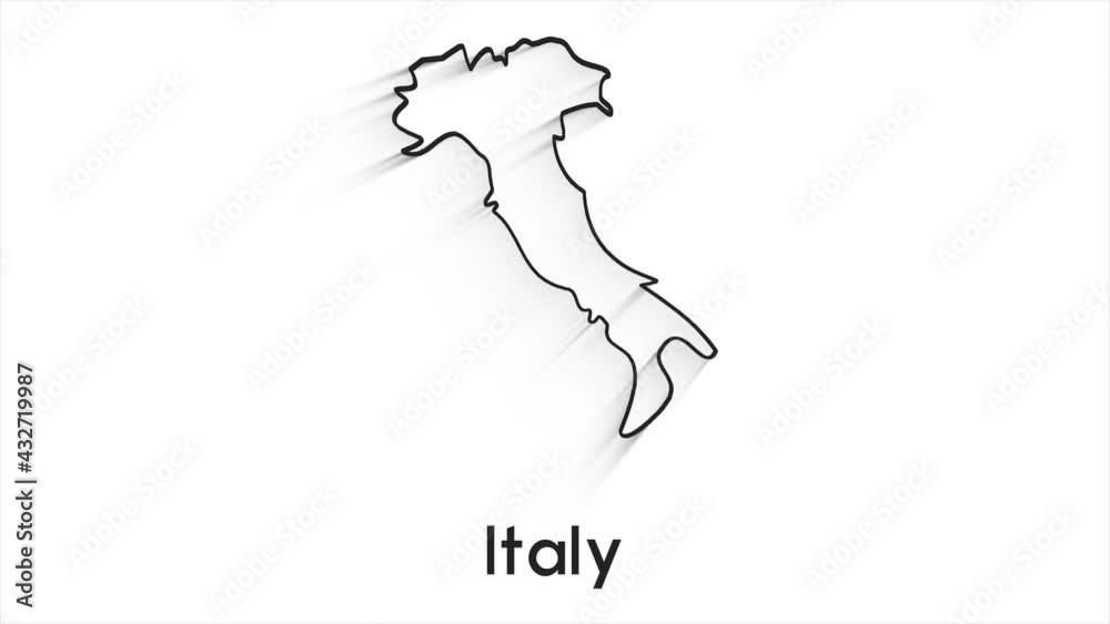 Italy Map Showing Up Intro By Regions 4k animated Italy map intro ...
