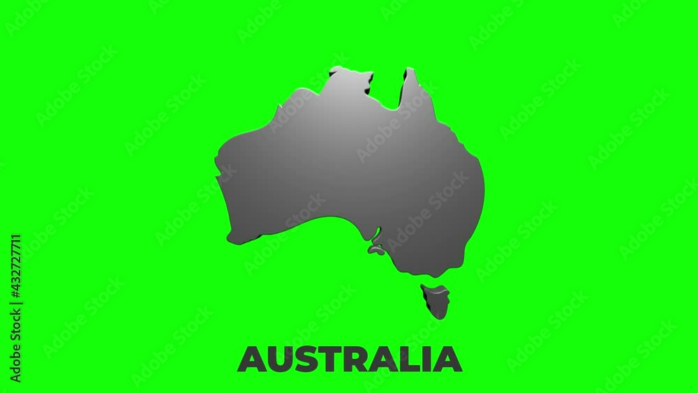 Australia Map Showing Up Intro By Regions 4k animated australian map ...