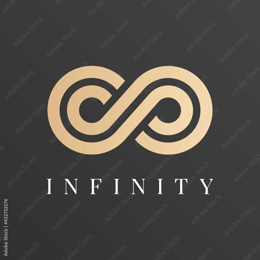 Abstract vector infinity business logo loop,blue icon,timeless sign ...