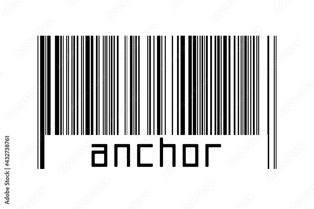 Digitalization concept. Barcode of black horizontal lines with ...