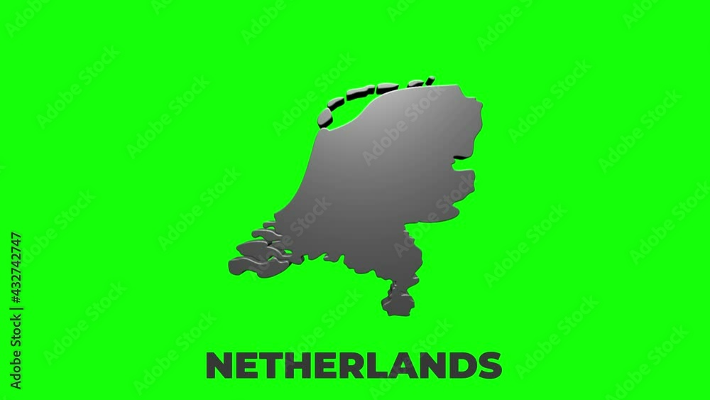 Netherlands Map Showing Up Intro By Regions 4k animated Netherlands map ...